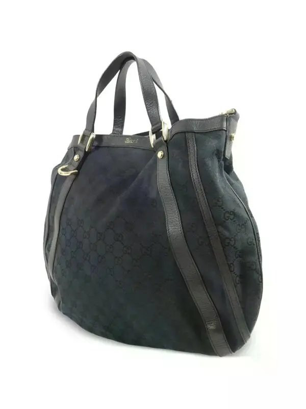 Gucci Gg Canvas Shoulder Bag - Black