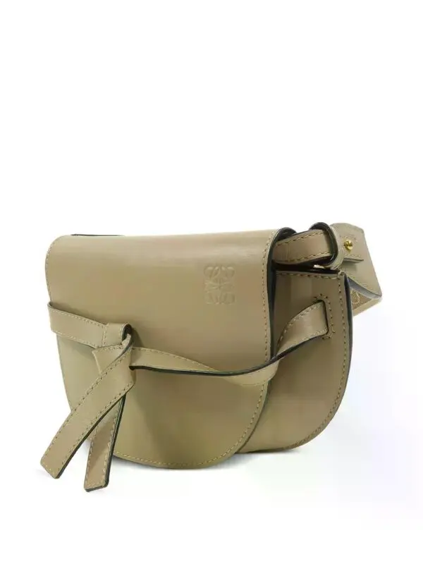 Loewe Mini Gate Knot-detail Shoulder Bag - Grey