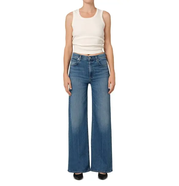Citizens Of Humanity Lyra High Rise Wide Leg Jeans - Candlelight