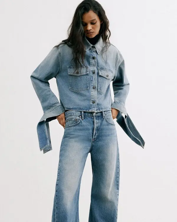 AGOLDE Hewitt Cropped Denim Shirt