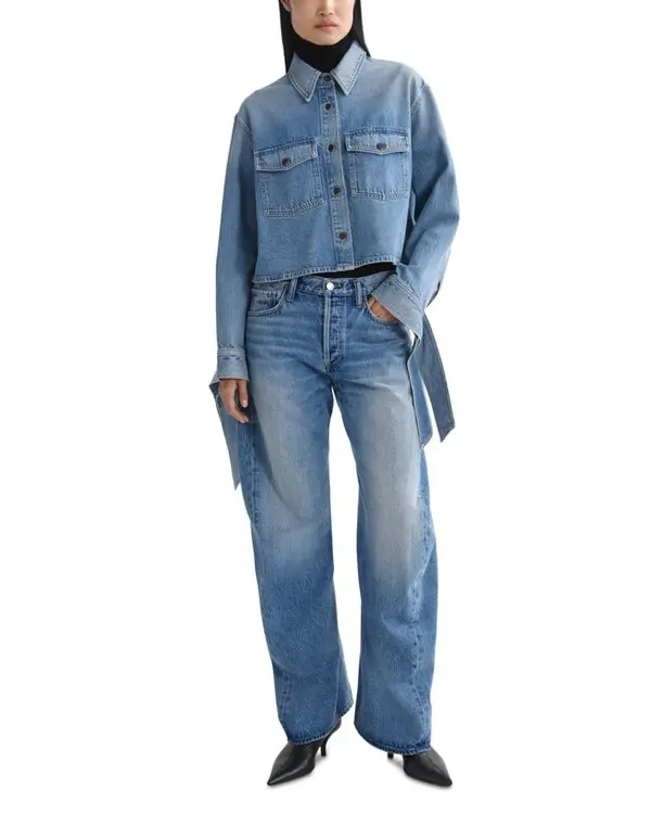 AGOLDE Hewitt Cropped Denim Shirt