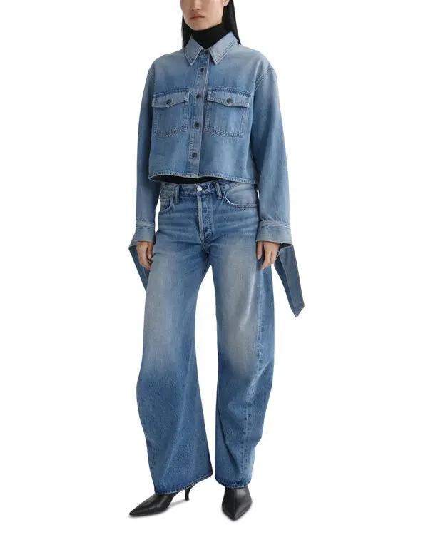 AGOLDE Hewitt Cropped Denim Shirt