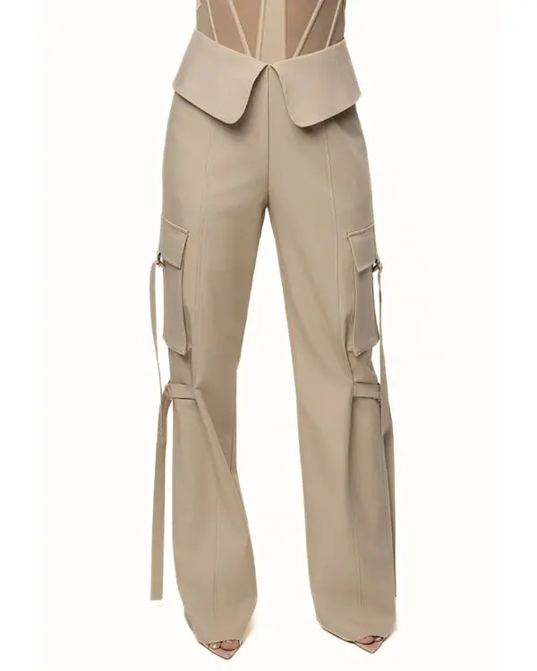 JLUXLABEL Downtown Cargo Pant Wide Leg, Cargo Pockets With Metallic Accents