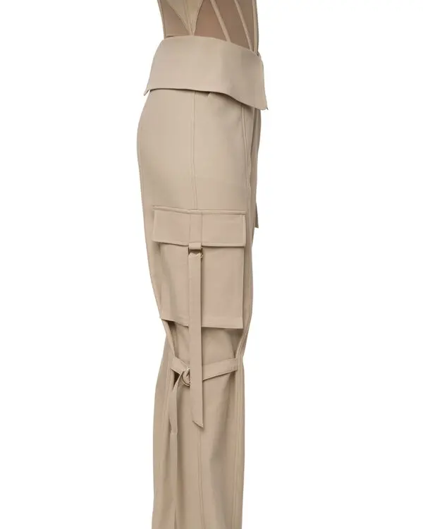 JLUXLABEL Downtown Cargo Pant Wide Leg, Cargo Pockets With Metallic Accents