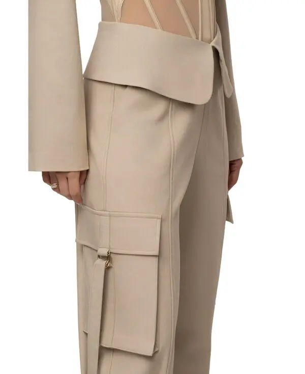 JLUXLABEL Downtown Cargo Pant Wide Leg, Cargo Pockets With Metallic Accents