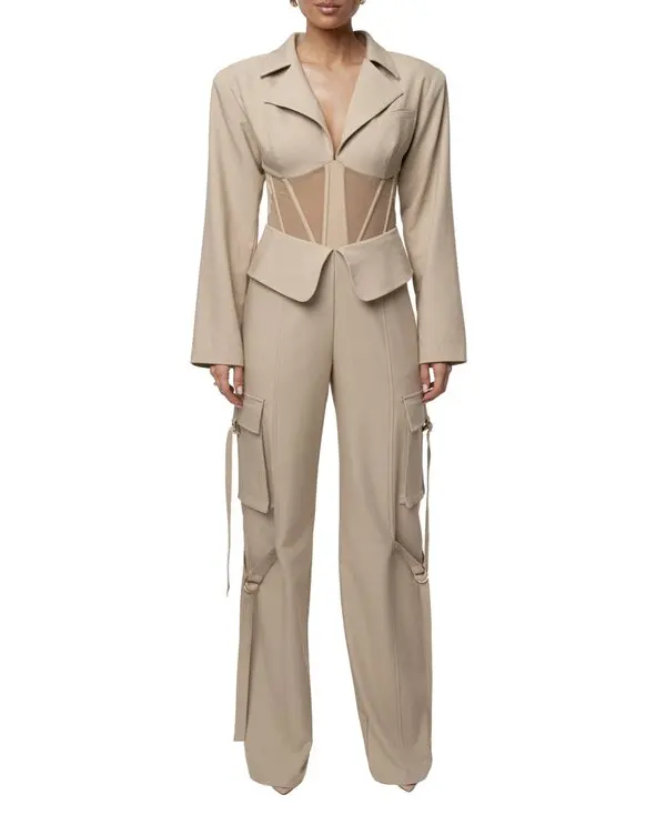 JLUXLABEL Downtown Cargo Pant Wide Leg, Cargo Pockets With Metallic Accents