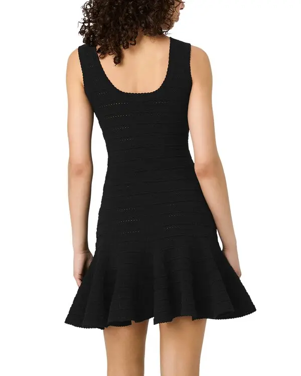 French Connection Cecilia Pointelle Flare Mini Dress