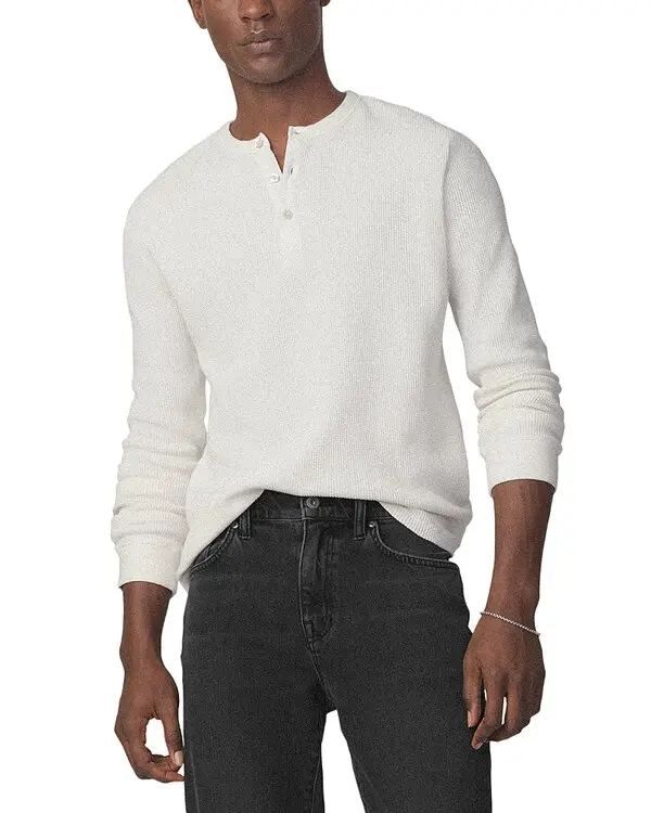 Joe's Jeans Henley Waffle Shirt - Ecru