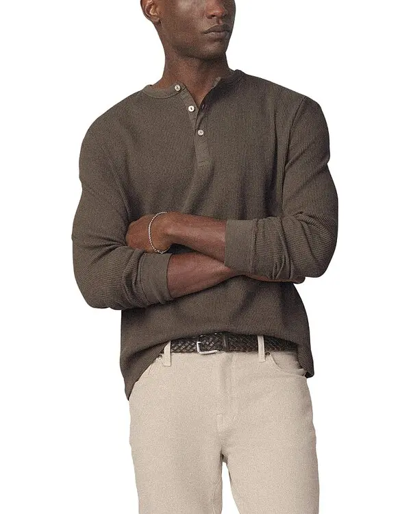 Joe's Jeans Henley Waffle Shirt - Tea Leaf