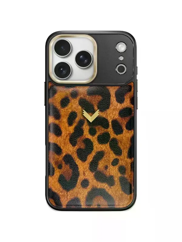 VELANTE Leopard-print Leather Iphone Pro Max Case