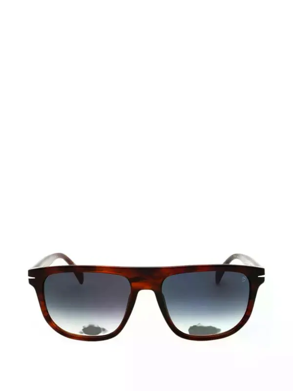DB EYEWEAR BY DAVID BECKHAM Tortoiseshell-effect Square-frame Sunglasses