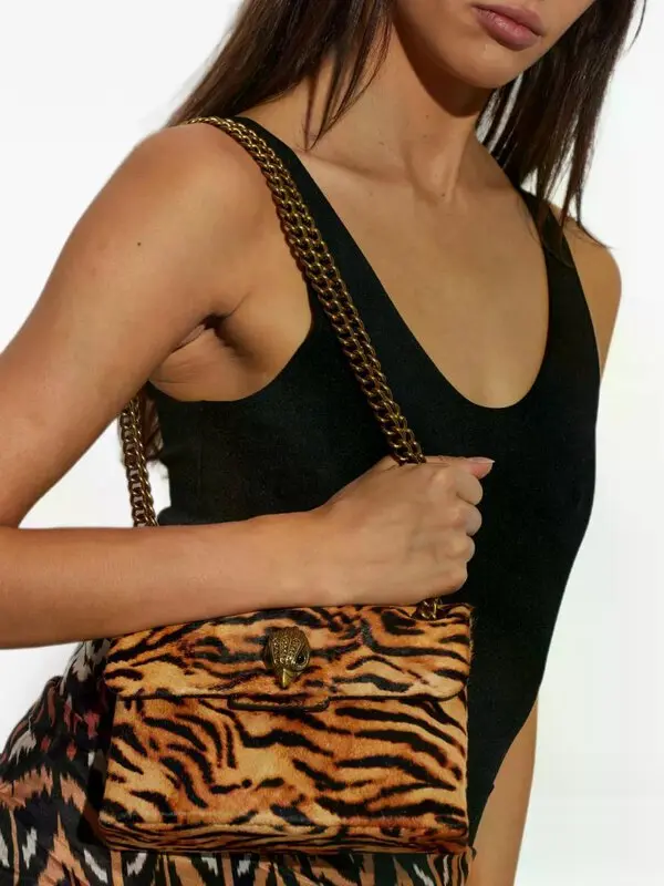 Kurt Geiger Mini Kensington Tiger-print Shoulder Bag - Orange