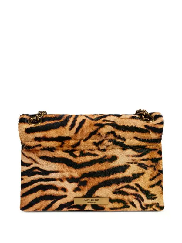 Kurt Geiger Mini Kensington Tiger-print Shoulder Bag - Orange