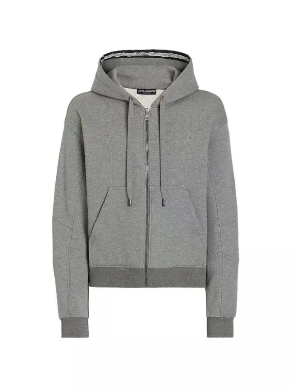 Dolce & Gabbana Cotton Hooded Sweatshirt - Grey