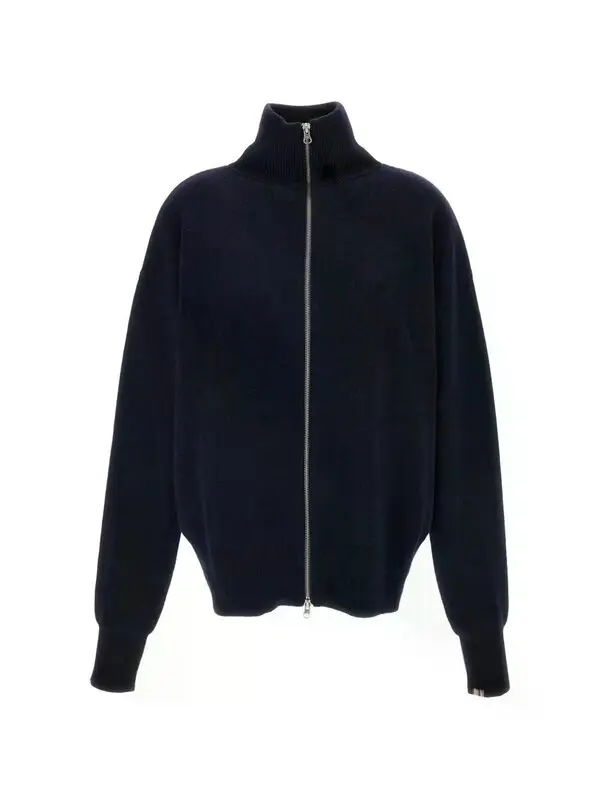 Extreme Cashmere Zip-up High-neck Cardigan