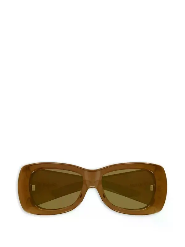 Saint Laurent Sl 901 Howl Rectangle-frame Sunglasses - Brown