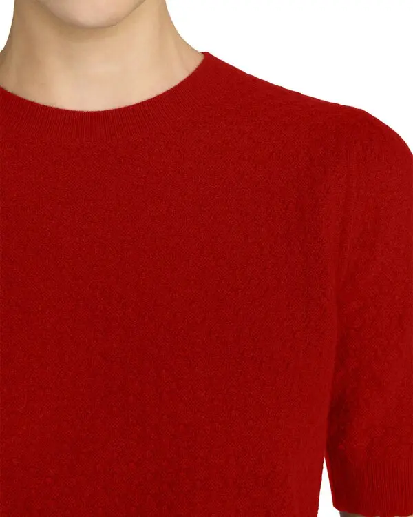 FRAME Gathered Honeycomb Cashmere Sweater - Paprika