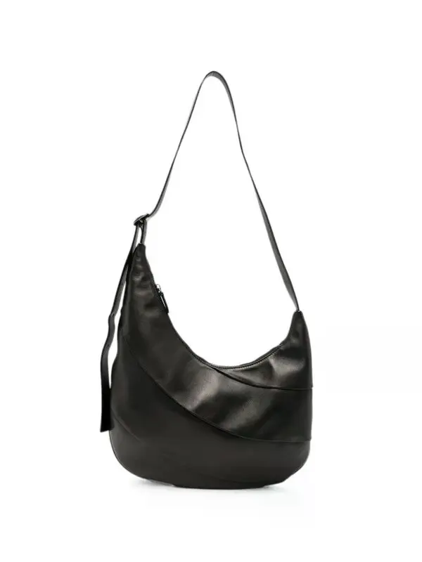 Hereu Fiblo Leather Shoulder Bag - Black