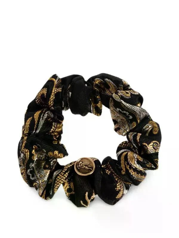 Etro Paisley-jacquard Pegasus Scrunchie - Black