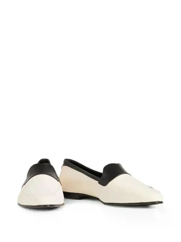 Khaite Leather-trimmed Canvas Loafers