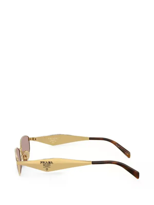 Prada Oval Sunglasses With Logo Detail