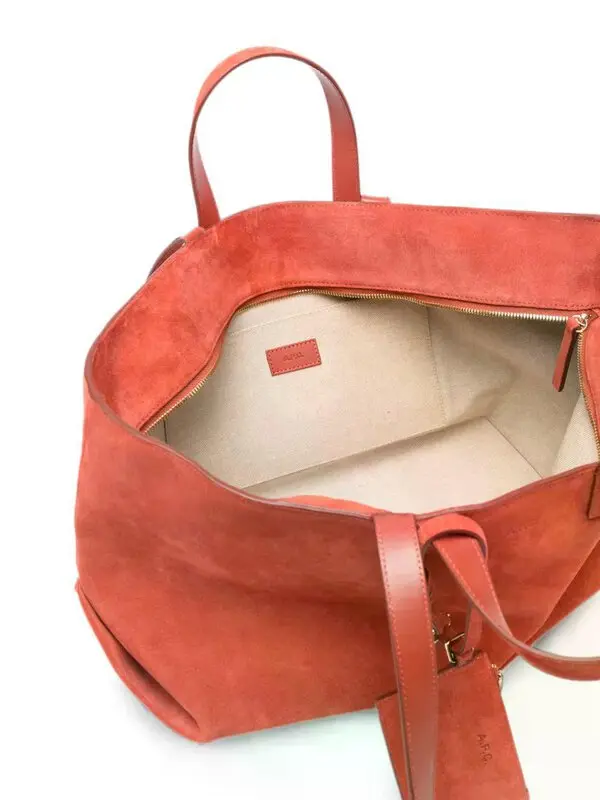 A.p.c. Drummer Suede Tote Bag - Orange