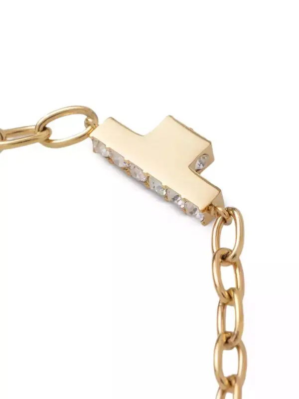 TRUSSARDI Logo Crystal Bracelet - Gold