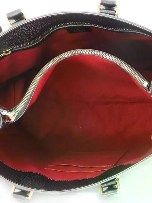 Gucci Convertible Soft Web Open Leather Tote Bag