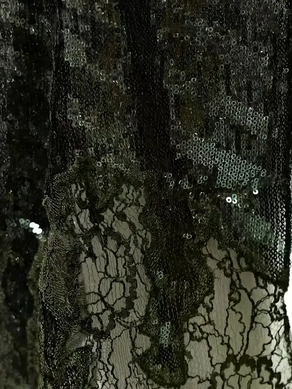 Valentino Garavani Sequin-embellished Lace-trim Scarf