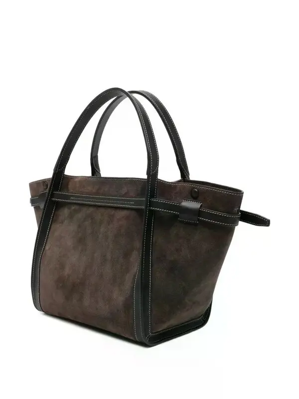 TOD'S T Timeless Suede Tote Bag - Brown