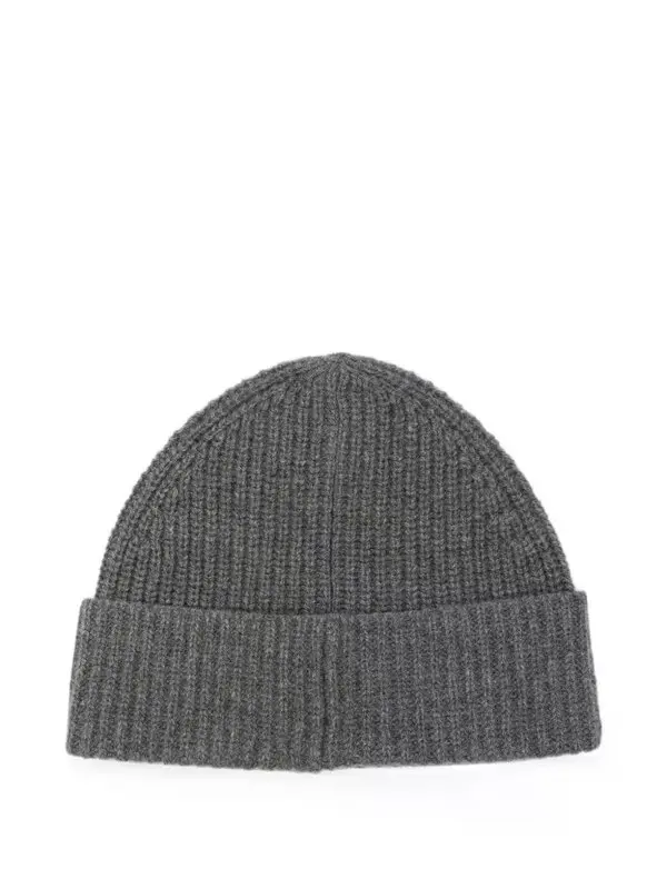 A.p.c. Ribbed-knit Logo-patch Beanie Hat