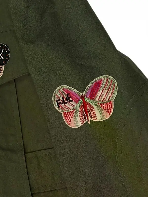 Valentino Garavani Butterfly-patch Hooded Coat