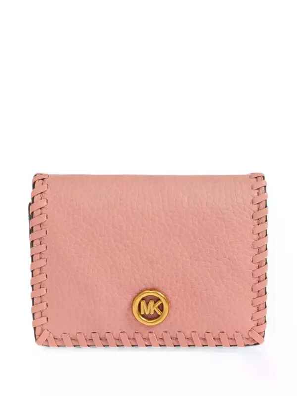Michael Kors Whipstitch-trim Leather Card Holder