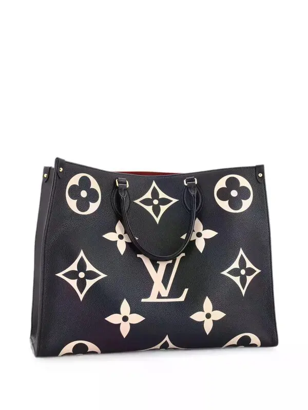 LOUIS VUITTON Onthego Bicolor Monogram Empreinte Giant Gm Tote Bag - Black