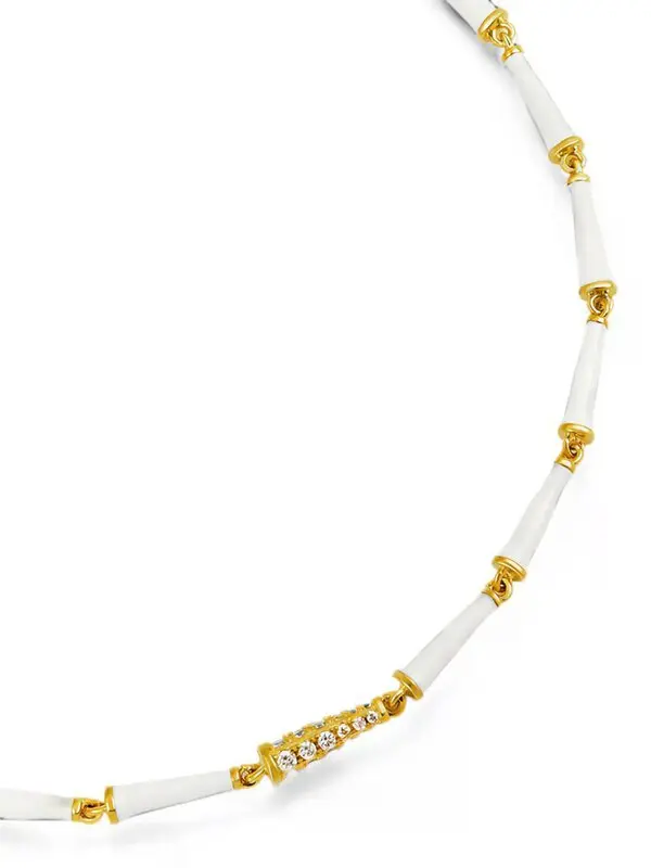 AMIE DUBAI Enamel Crystal-embellished Necklace