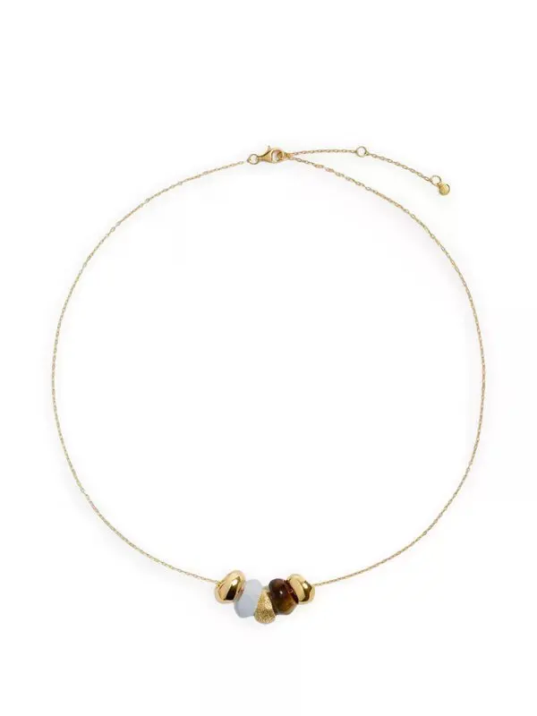 Monica Vinader Antica Bead-embellished Chain Necklace - Gold