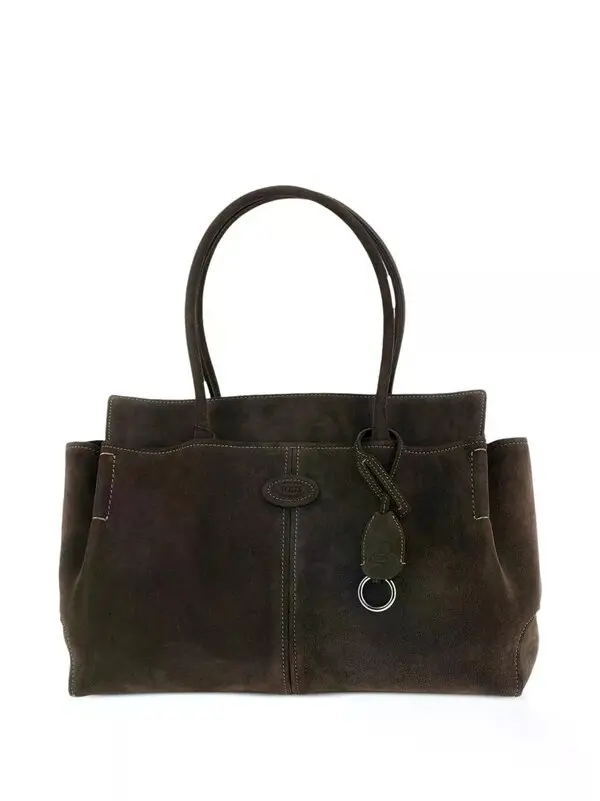 TOD'S Suede Logo-patch Tote Bag