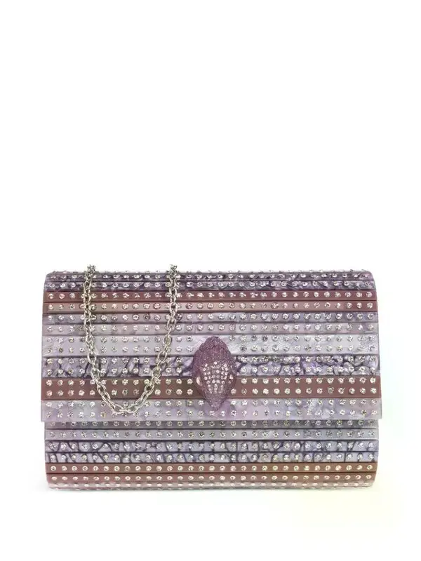 Kurt Geiger Party Eagle Crystal-embellished Clutch Bag - Purple