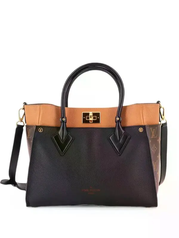 LOUIS VUITTON On My Side Mm Tote Bag In Monogram Canvas And Leather - Black