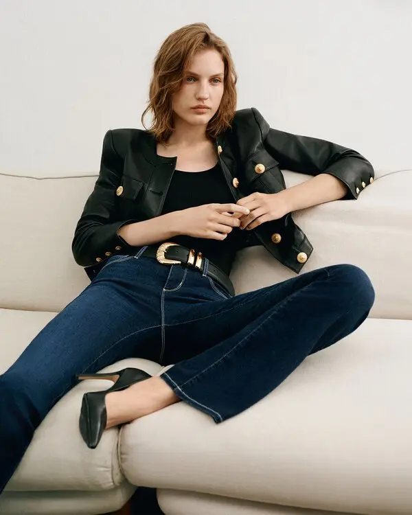 L'Agence Cara Low Rise Bootcut Jeans In Wash