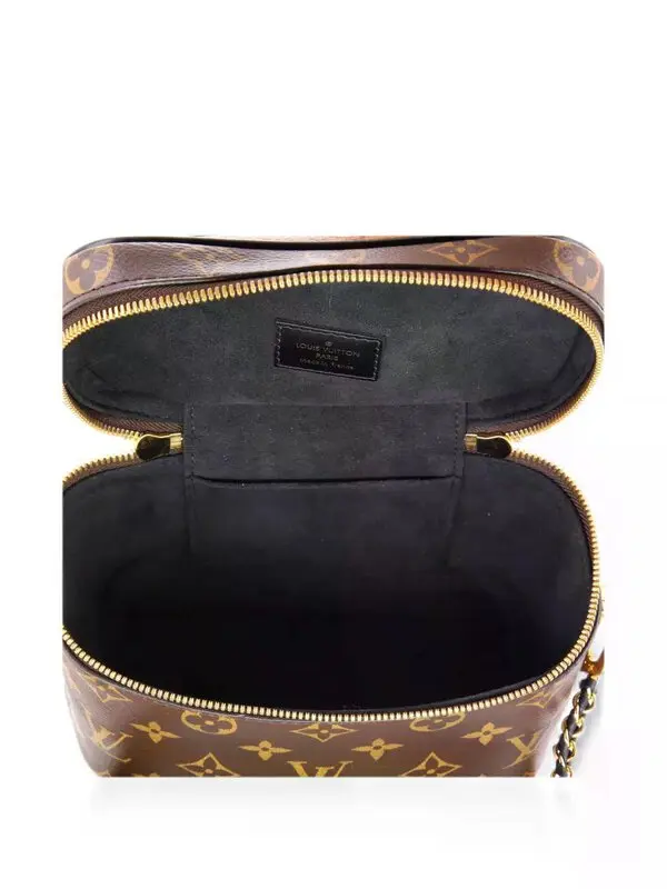 LOUIS VUITTON Vanity Handbag Reverse Monogram Canvas Pm Satchel - Brown
