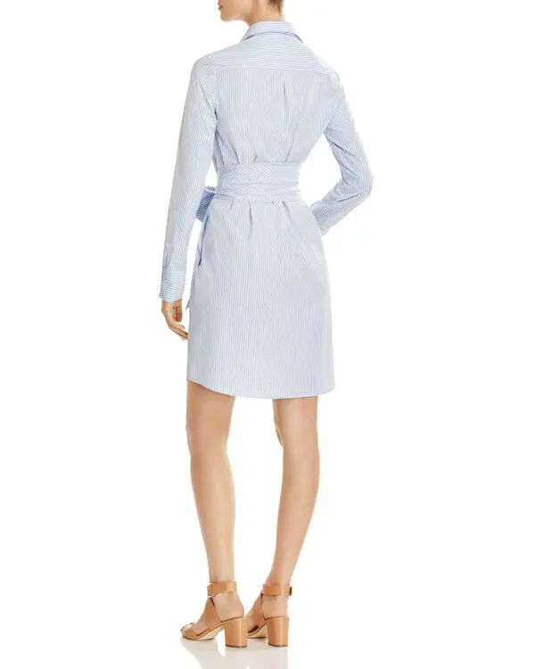 Max Mara Striped Cotton Poplin Shirt Dress