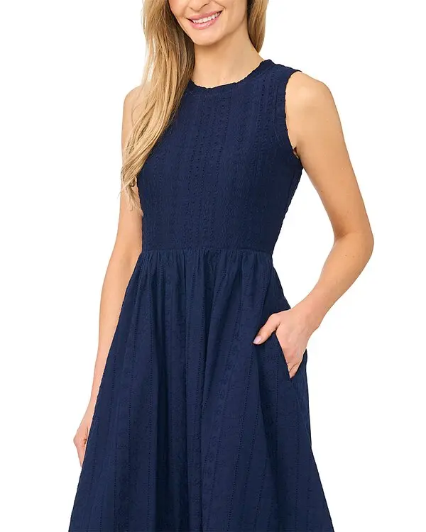 CECE DUPRAZ Sleeveless Textured Midi Dress