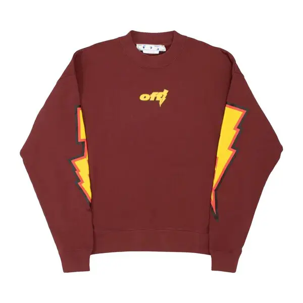 Off-White Thunder Stable Skate Crewneck 'barolo Yellow - Red