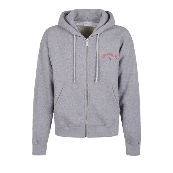 Off-White Star Arrow Zip Skate Hoodie Melange - Grey