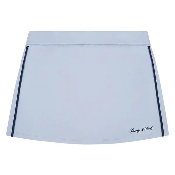 SPORTY & RICH Signature Logo Court Skirt 'ciel/dark Navy - Blue