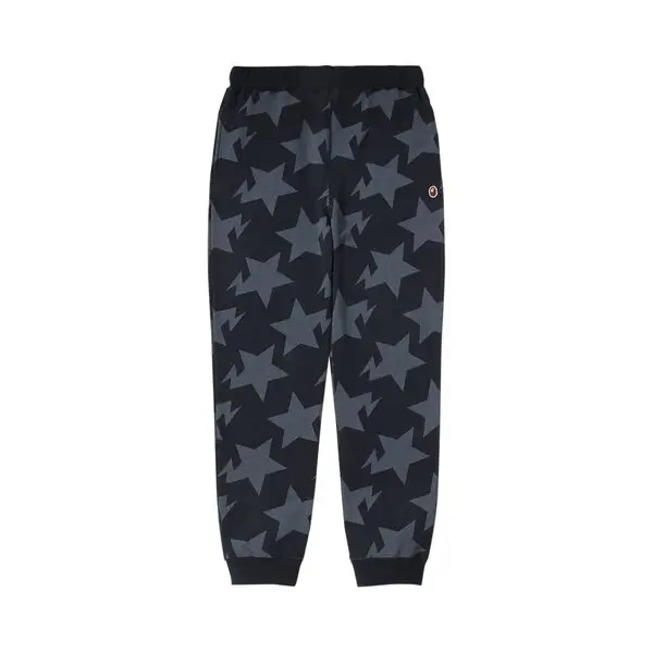 A BATHING APE Sta Pattern Sweat Pants - Black