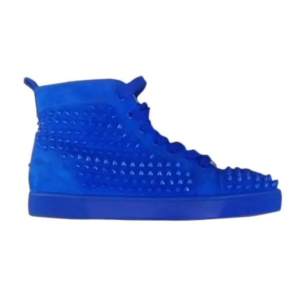 CHRISTIAN LOUBOUTIN Louis Flat Calf Spikes - Blue