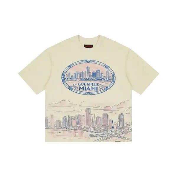 GODSPEED Miami Skyline T-shirt 'bone