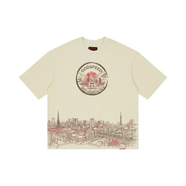 GODSPEED Tokyo Skyline T-shirt 'bone